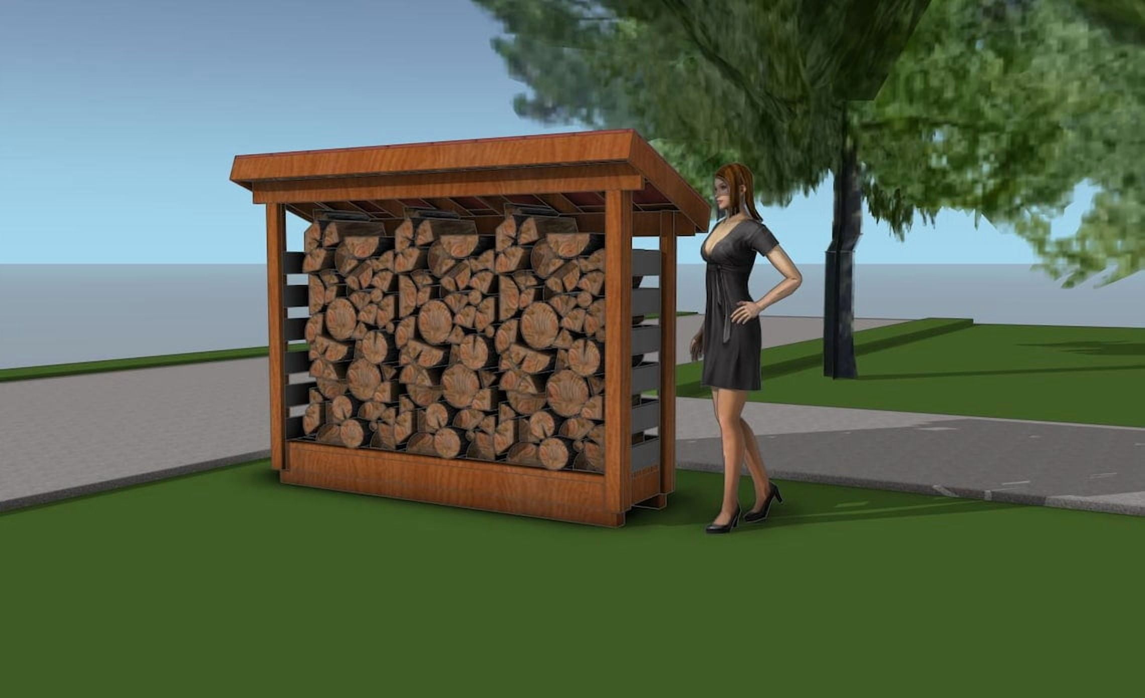 2x8 Firewood Shed Plans Small Half Cord Firewood Storage Shed Plans ...