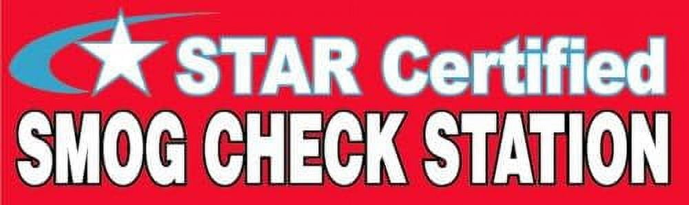 2x8 Ft Star Certified Smog Check Station Vinyl Sign Red - Walmart.com