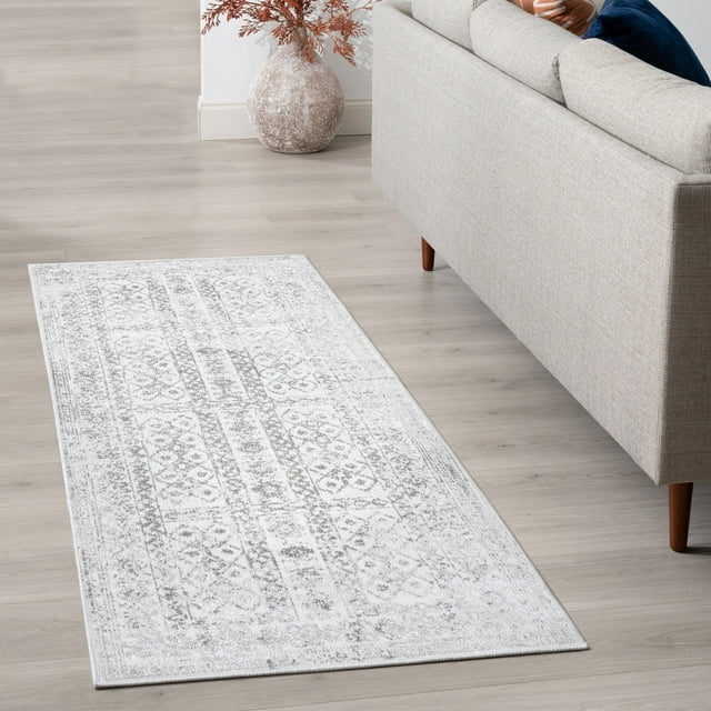 Free Shipping! Bliss Rugs 2x8 Modern Gray Runner for Hallway Entryway ...