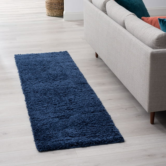 2x8 Modern Navy Runner Rugs for Hallway | Indoor Entry, Entryway ...