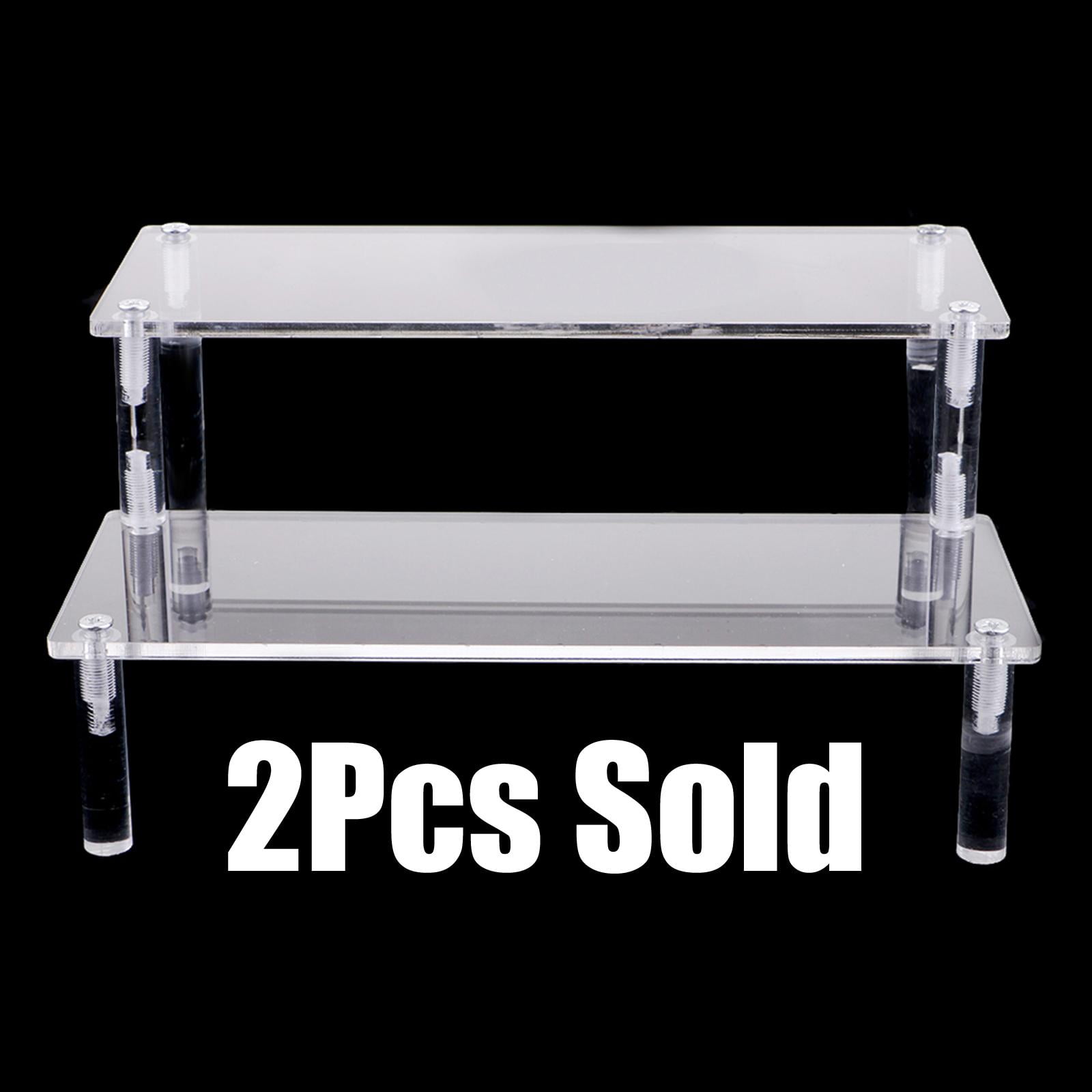 2xAcrylic Rack Perfume Makeup Organizer Risers Shelves Showcase 2 ...