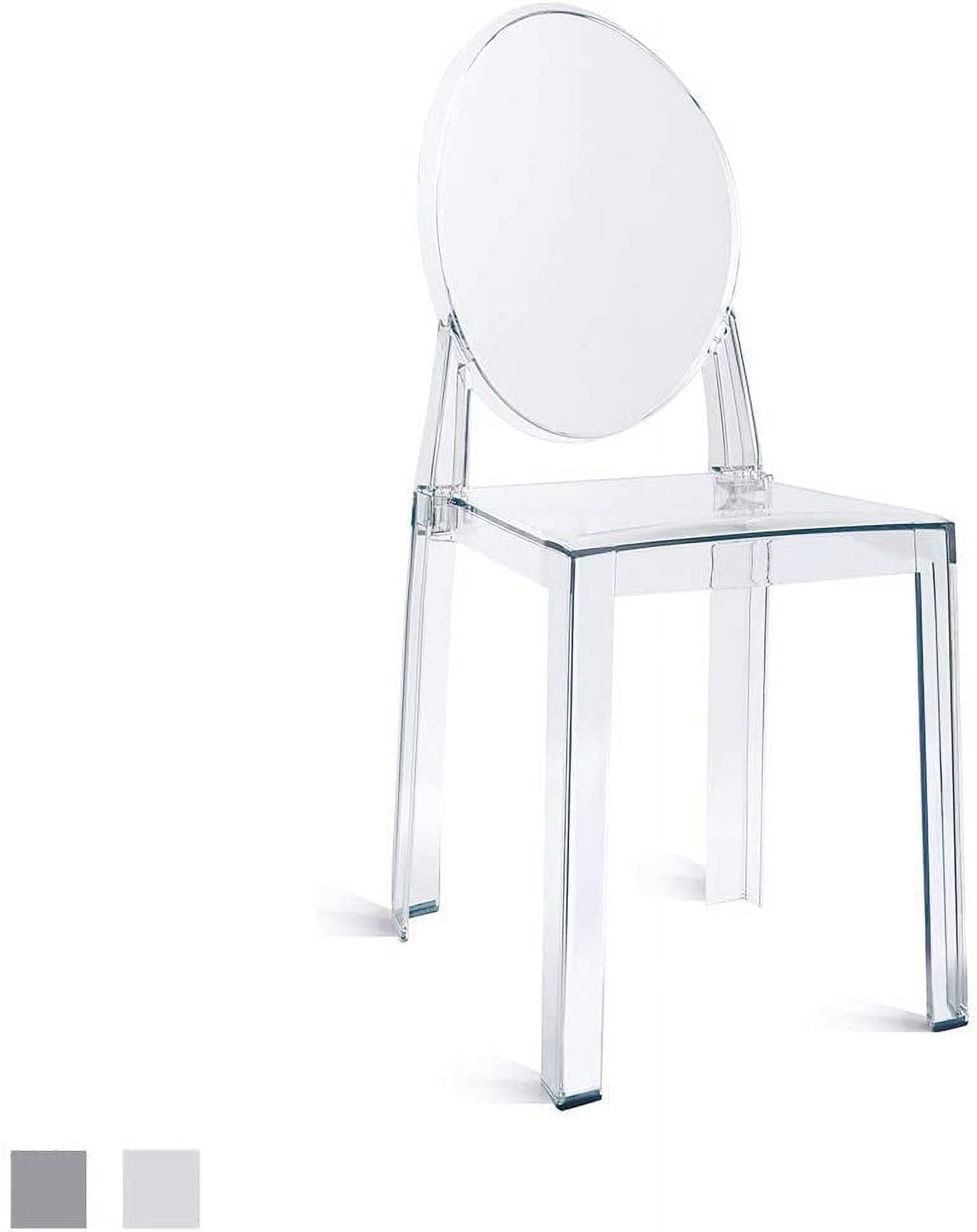 2xhome Louis Large Transparent Vanity Mid Century Ghost Chair, Clear ...