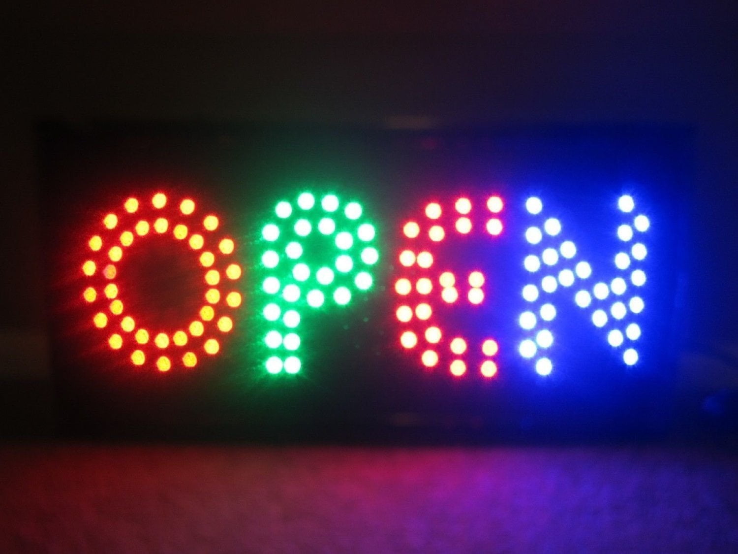 2xhome LED Open Sign Bold – High Visibility, Multi-Color, Animated Neon ...