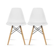 2xhome Set of 4 Clear Transparent Mid Country Modern Molded Shell ...