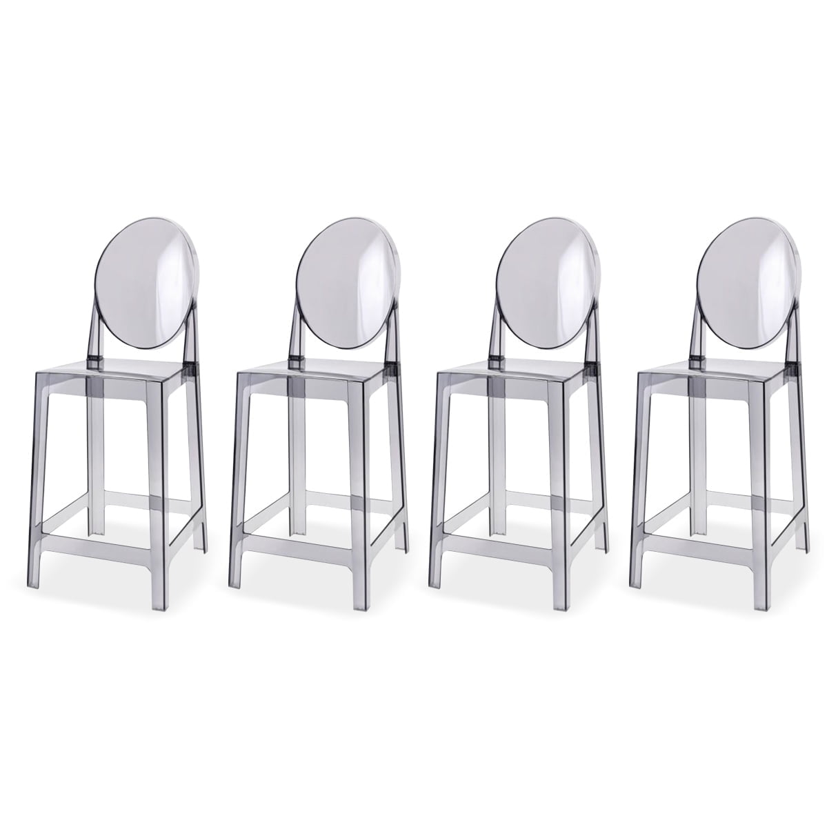 Free Shipping! 2xhome Set of Four 25\ Seat Height Modern Ghost Stool ...