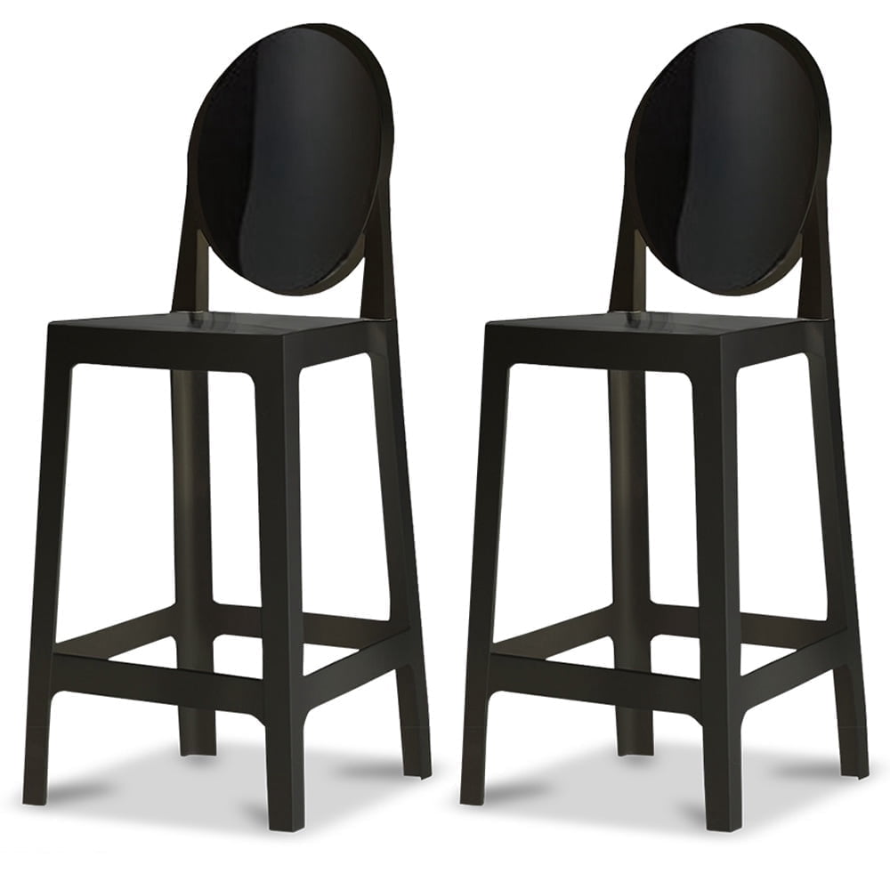 2xhome Set of 2 25" Seat Height Kitchen Barstools, Modern Ghost Accent ...