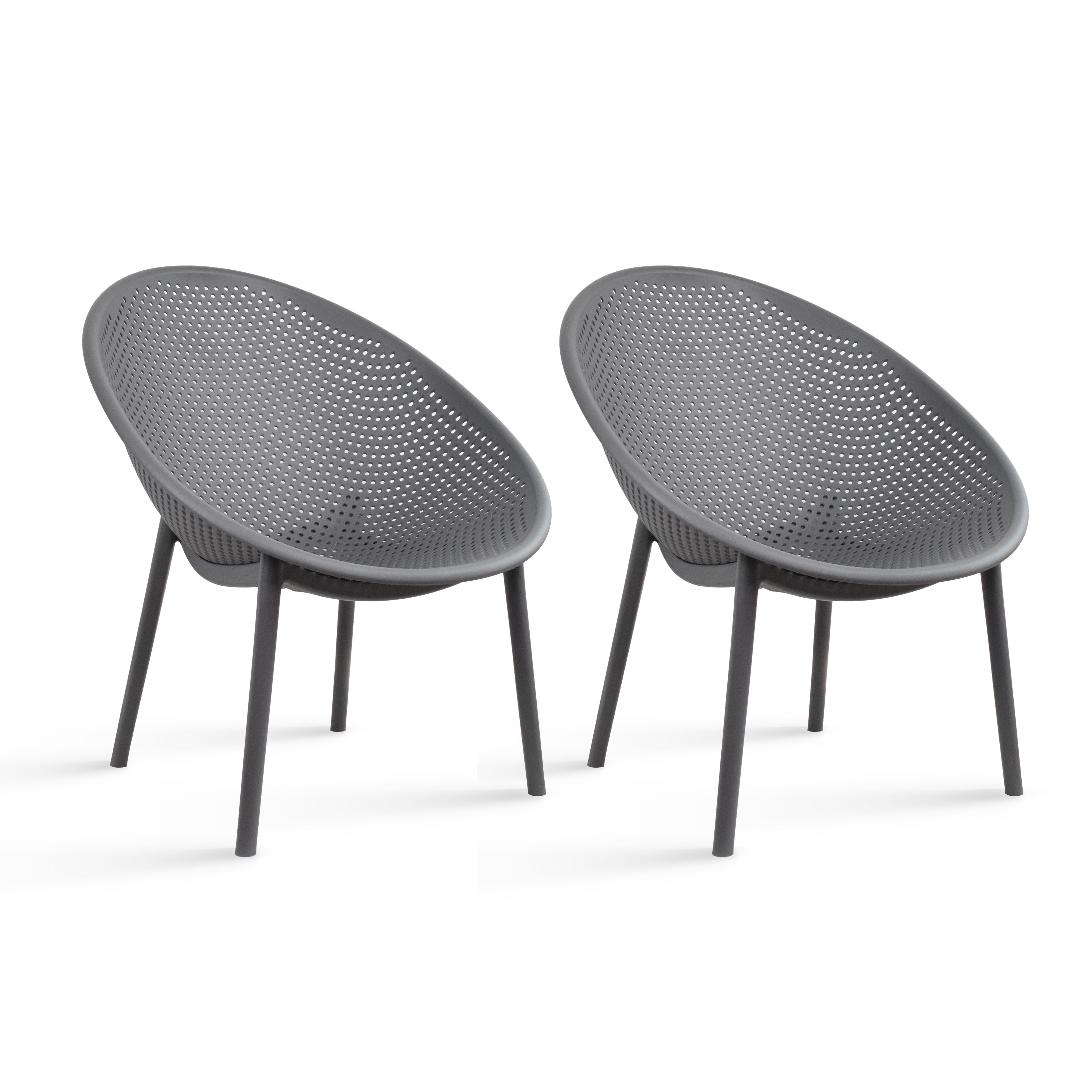 2xhome Set of 2 Mid-Century Modern Plastic Lounge Chair Plastic Legs ...