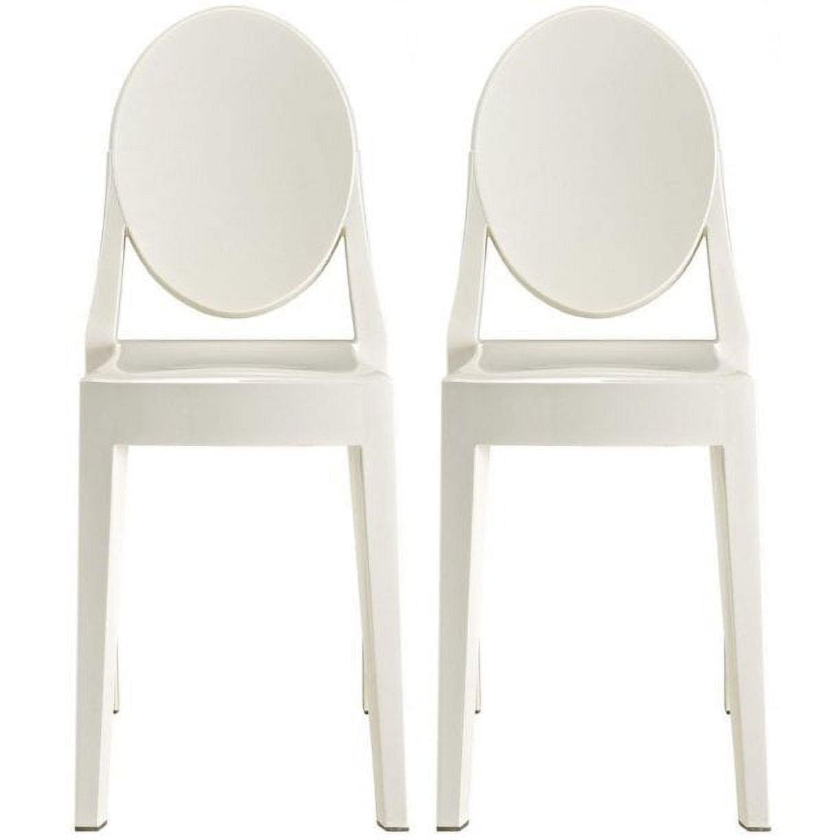2xhome Set of 2 Modern Contemorary Dining Ghost Side Chairs Stackable ...