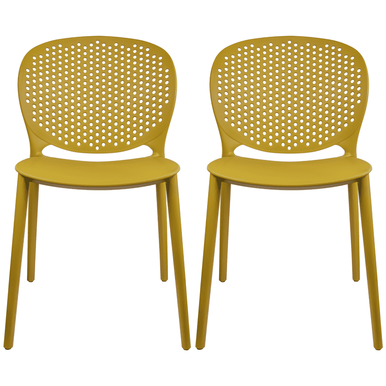 Yellow plastic garden chairs store