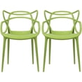 2xhome Set of 2 Stackable Contemporary Modern Designer Plastic Dining ...