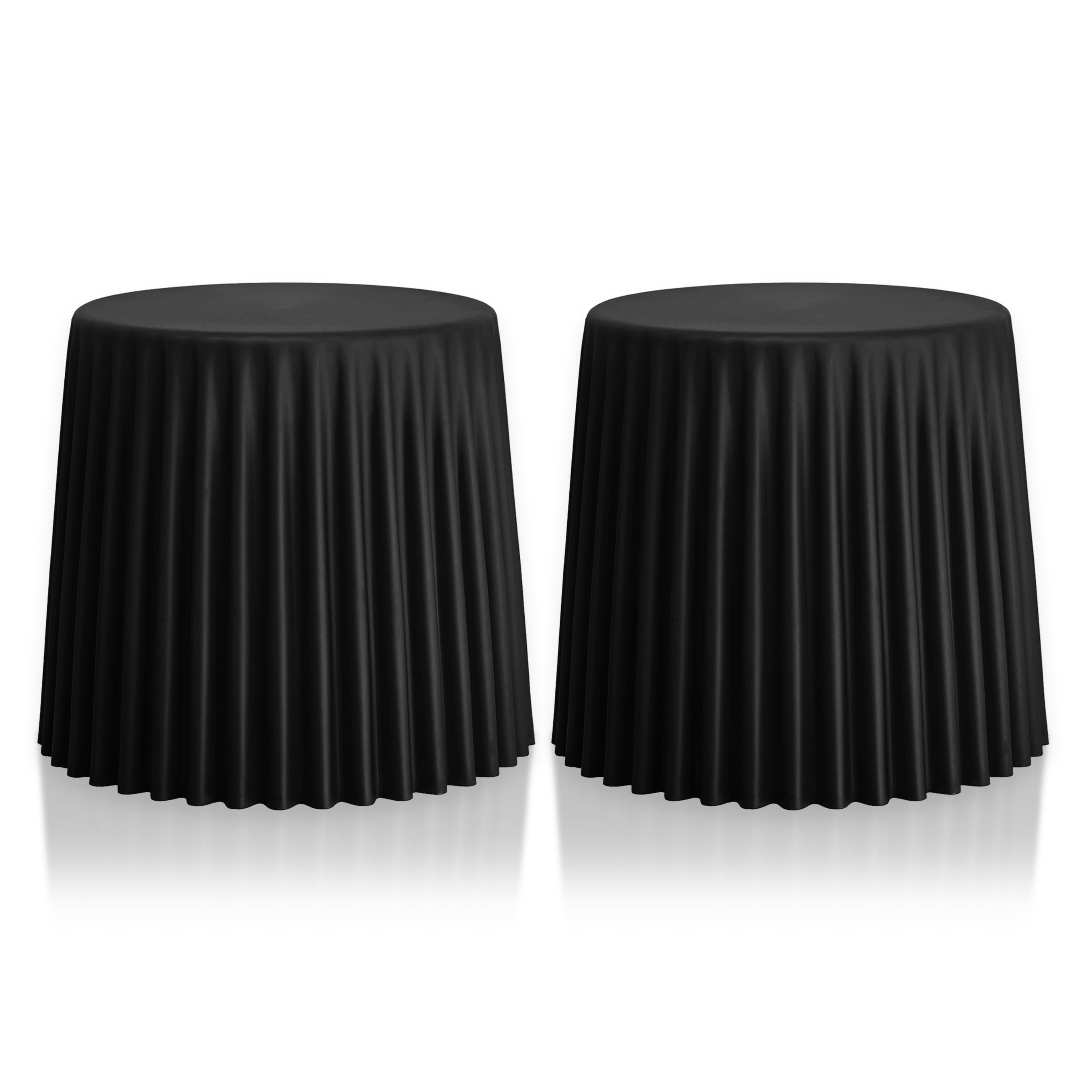 2xhome Set of 2 Stackable Plastic Dining Chairs Stool No Back Backless ...