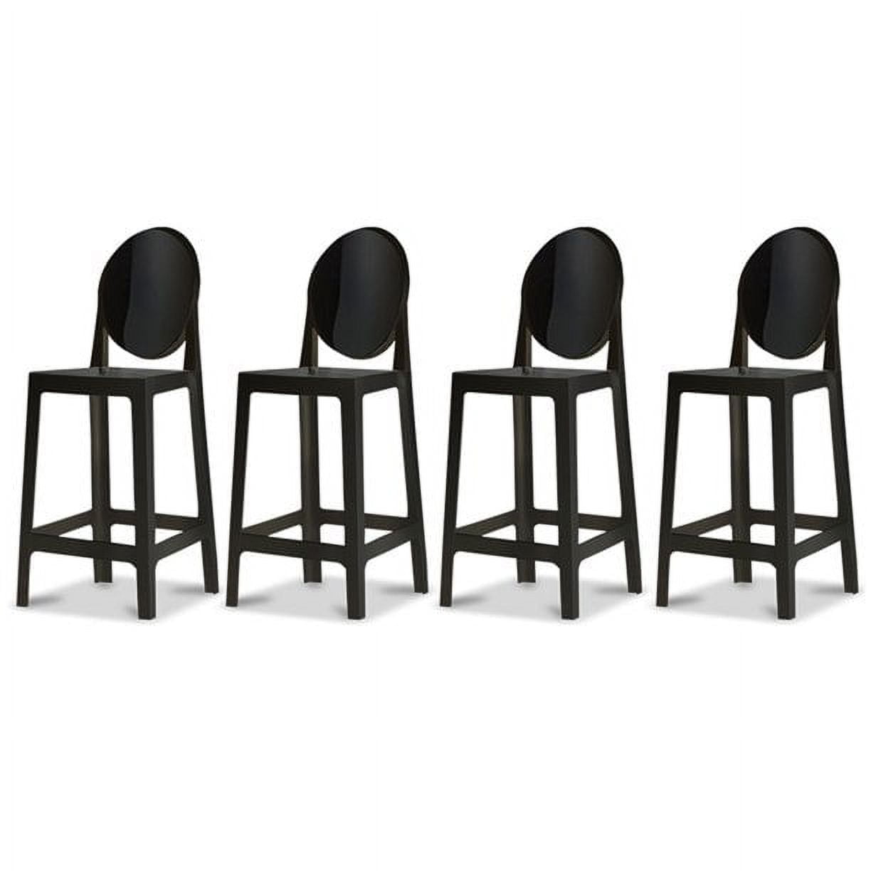 2xhome Set of 4 25" Seat Height Kitchen Barstools, Modern Ghost Accent ...