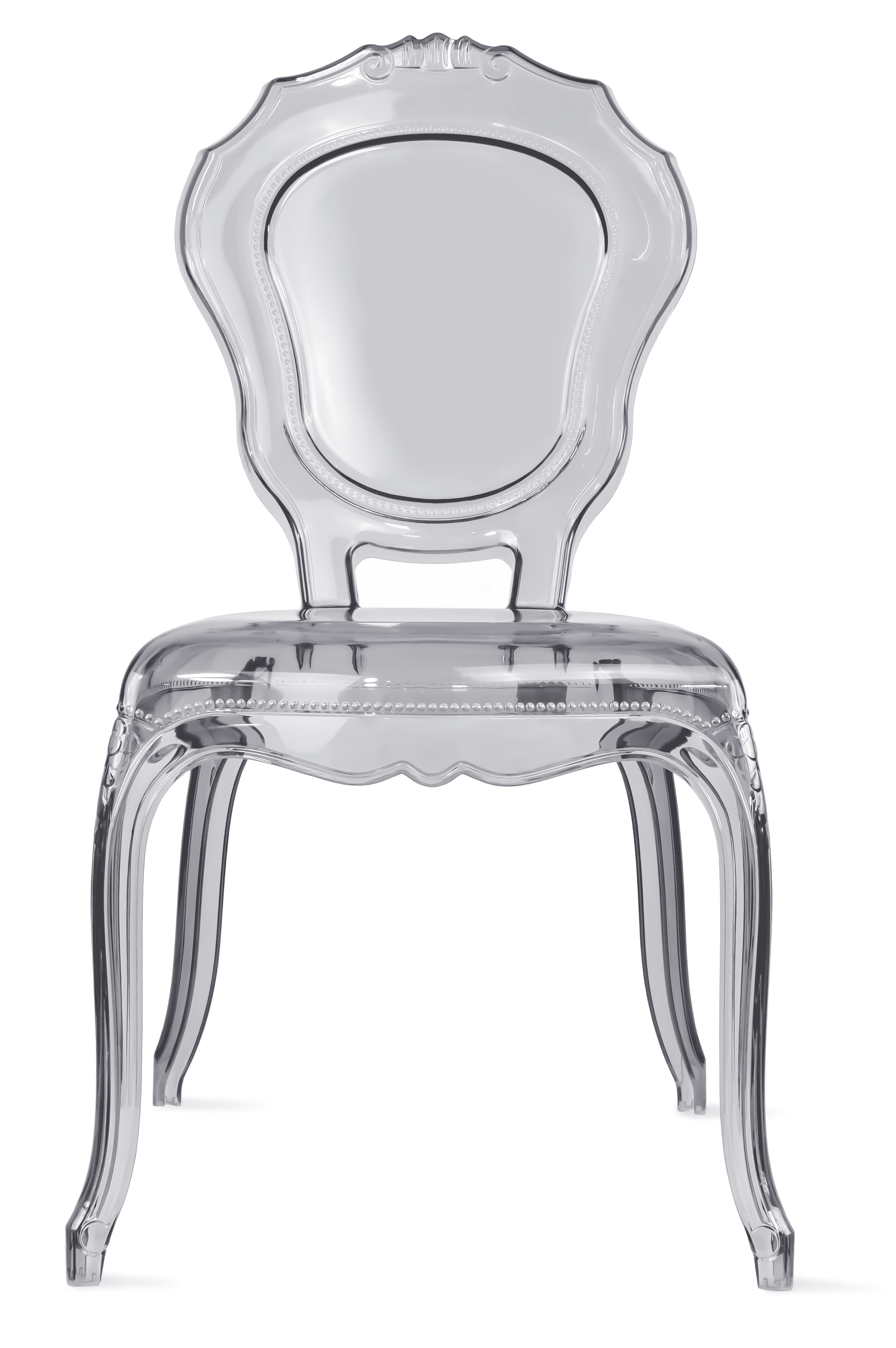 2xhome Smoke Plastic Stackable Acrylic Ghost Chair Glam Modern Mid ...