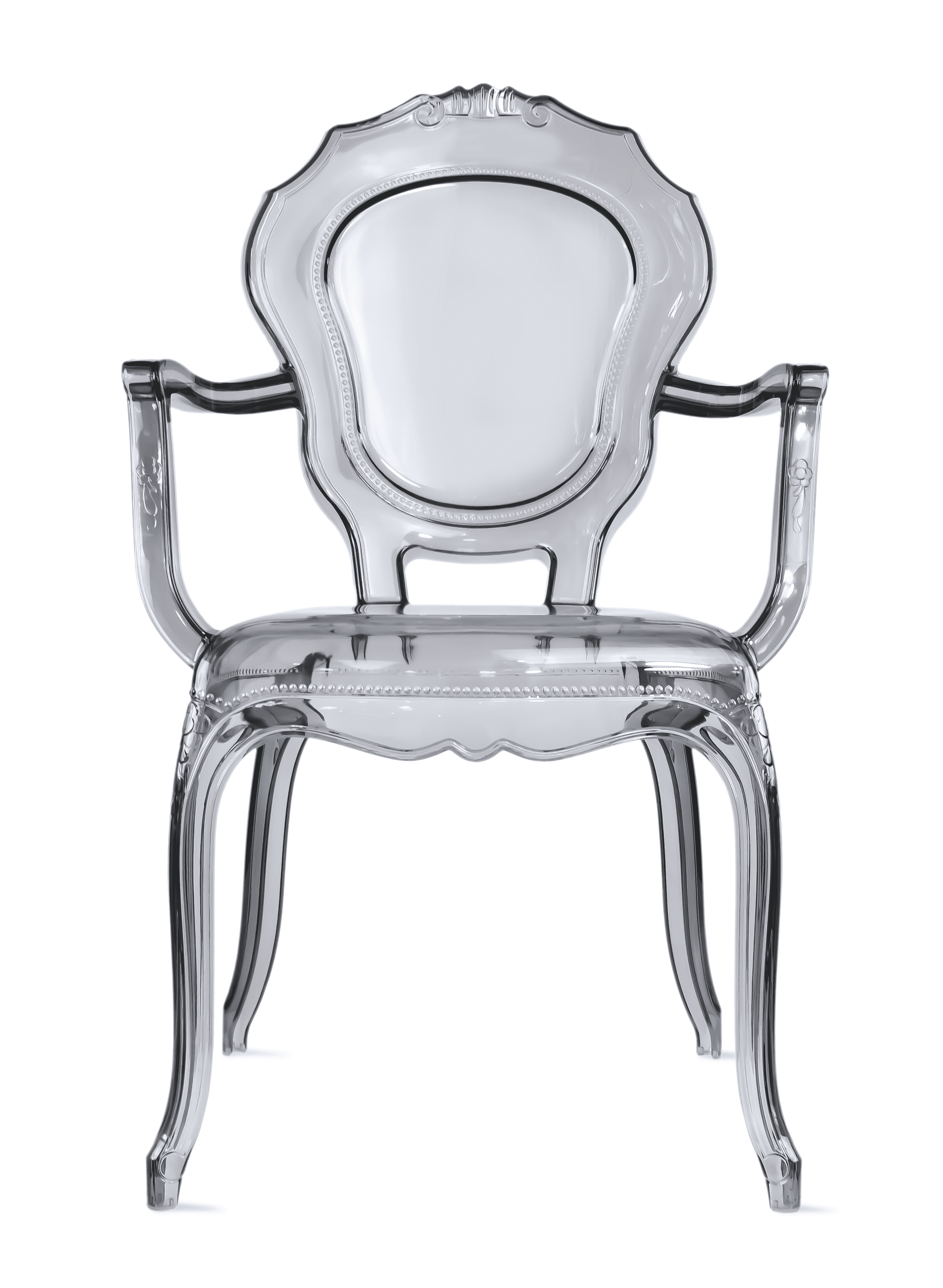 2xhome Smoke Transparent Modern Ghost Chair Armchair Vanity Dining Room ...