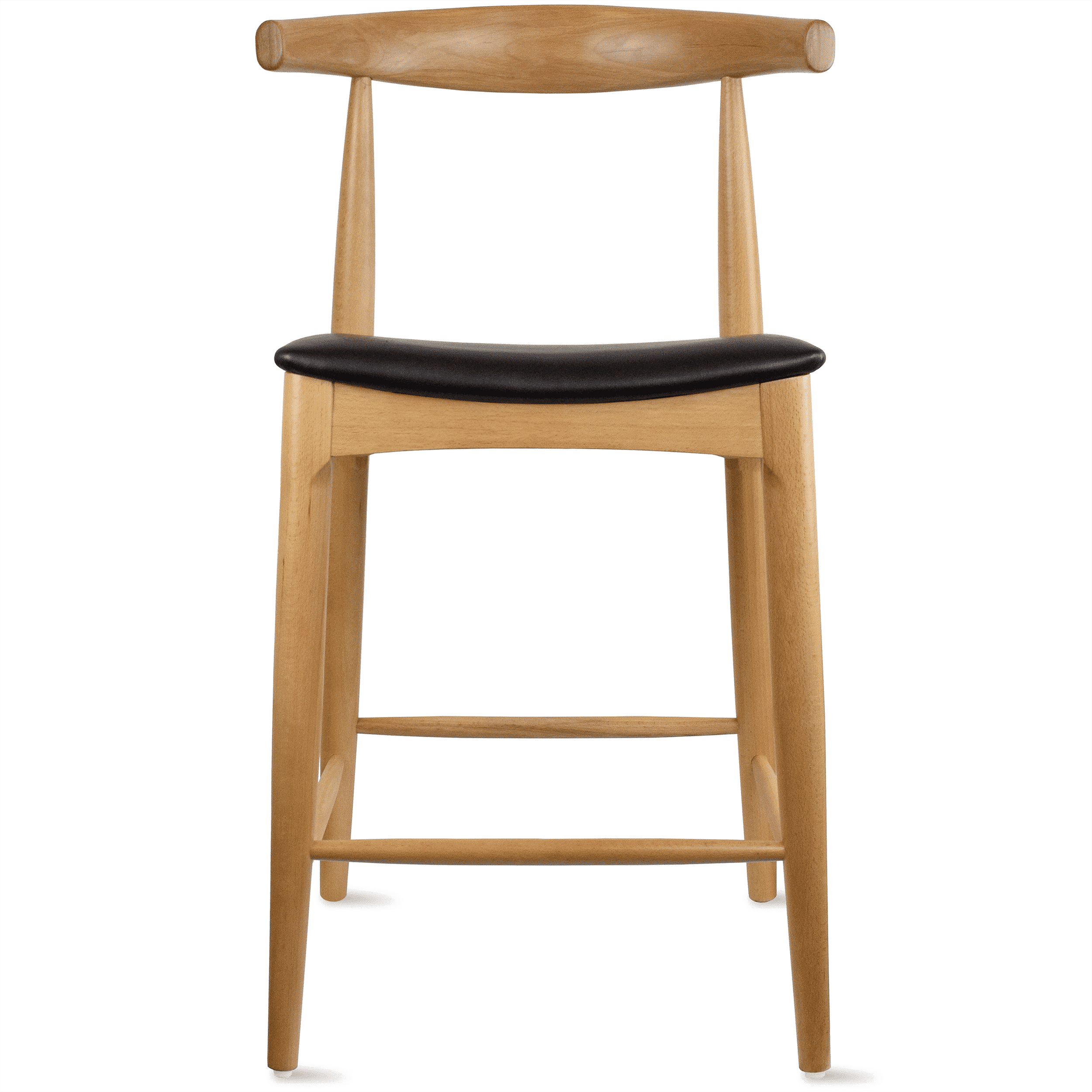 2xhome Solid Wood Farmhouse 25" Counter Stool with PU Leather Cushion ...