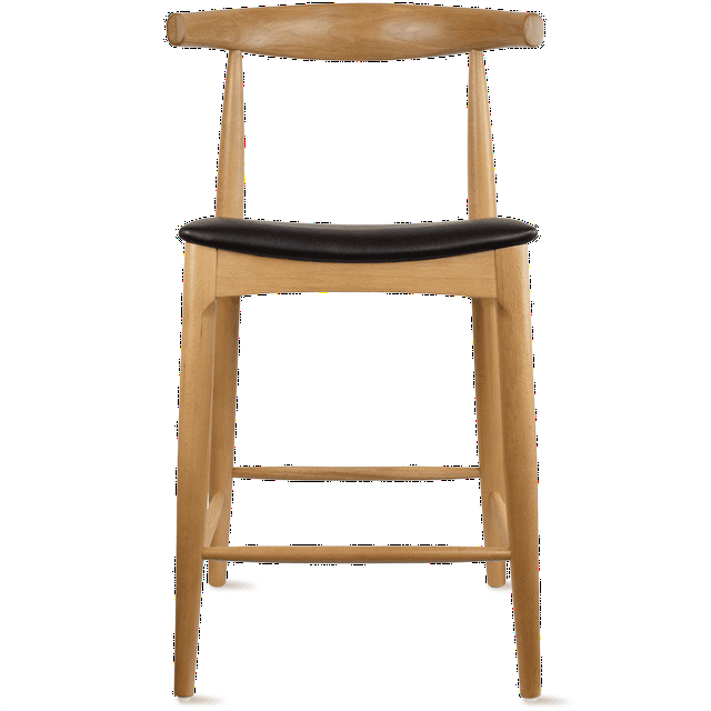 2xhome Solid Wood Farmhouse 25" Counter Stool with PU Leather Cushion ...