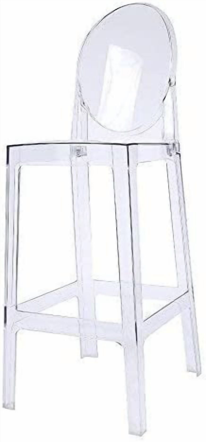 2xhome Transparent Ghost bar Stool, 30 inches, Clear,1 piece - Walmart.com