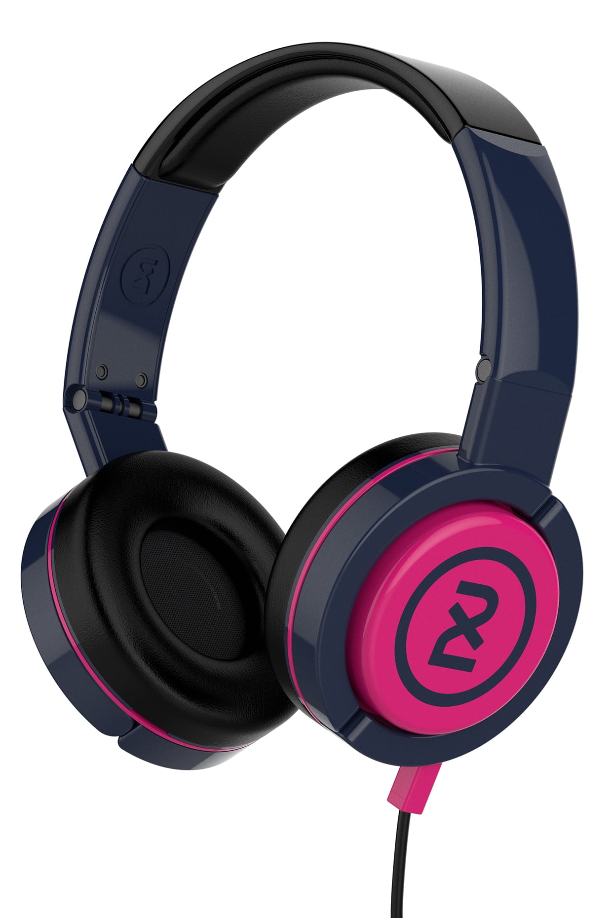 2xl X6dphy-857 Navy And Pink Barrel Over The Ear Dj Headphone With Mic ...