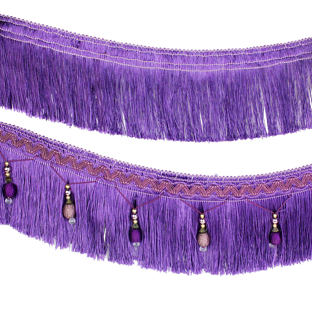 2yards Braided Beads Hanging Ball Tassel Fringe Trimming Applique ...