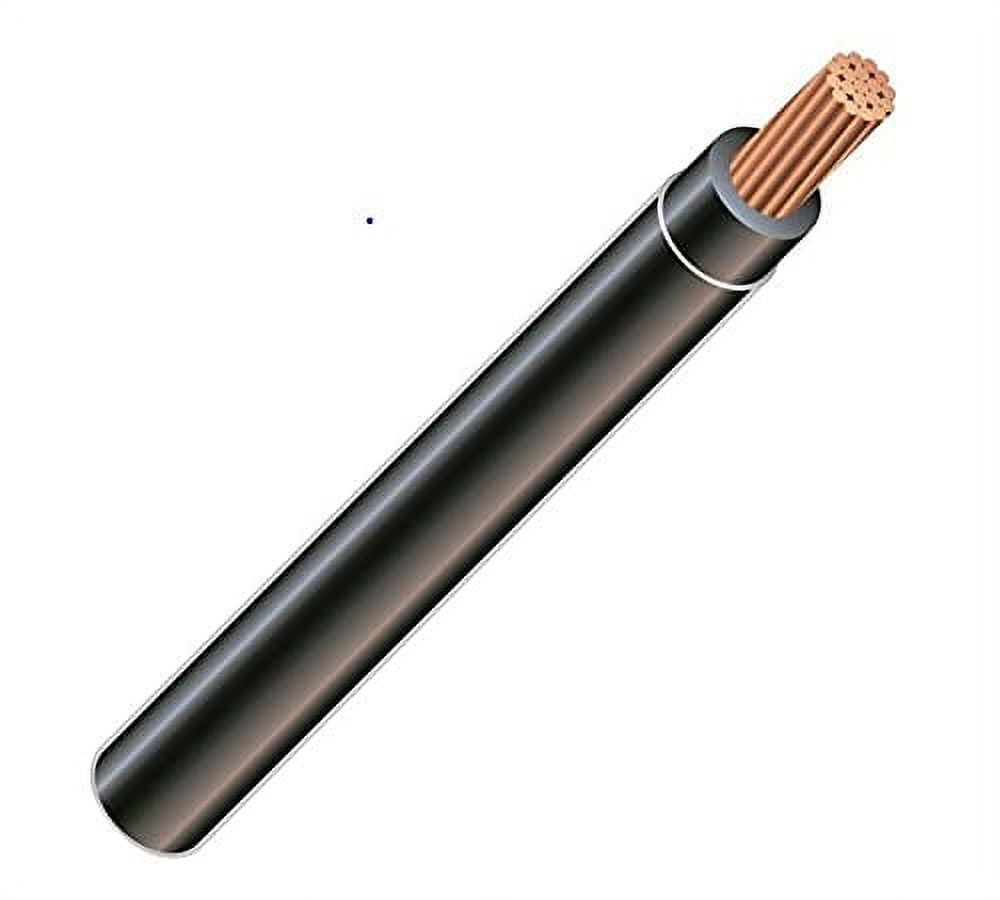 3/0, 19-Stranded THHN Black Copper Building Wire (25Ft Cut) (37080-25 ...