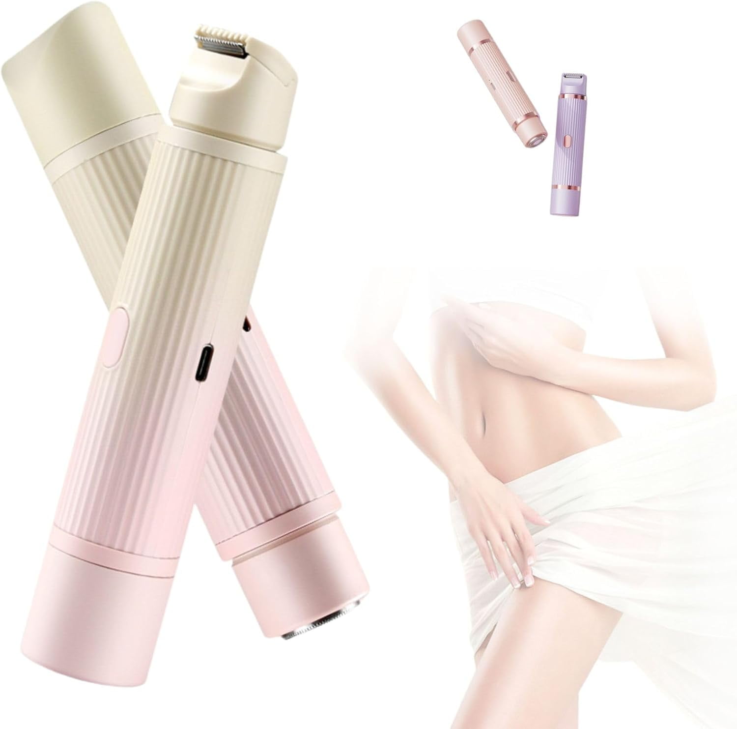 3.0 Dual Head Shaver for Women, 2-in-1 Electric Razor & Bikini Trimmer, Wet & Dry Waterproof ...