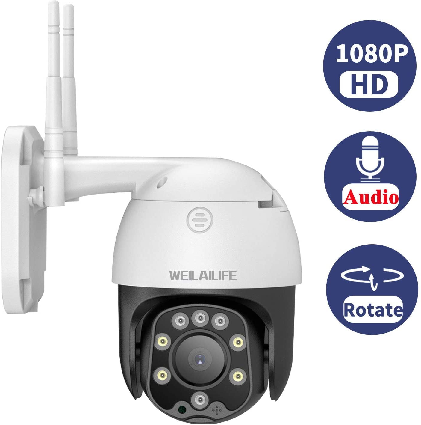 3.0 Megapixel Pan Tilt WIFI Surveillance Dome Cam with Night Vision ...