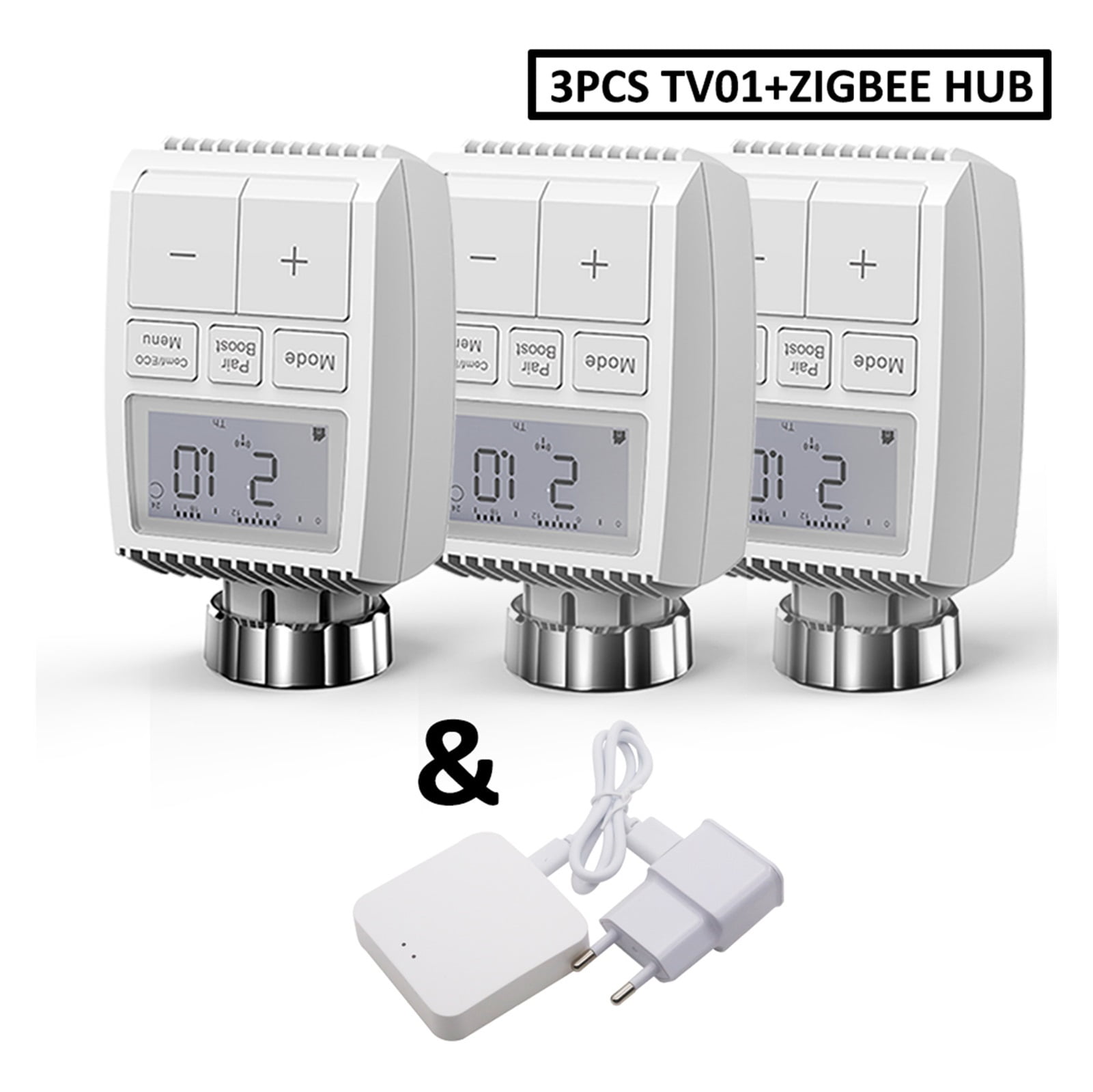 3.0 Smart WIFI Thermostatic Radiator Valve Actuator TRV Programmable ...