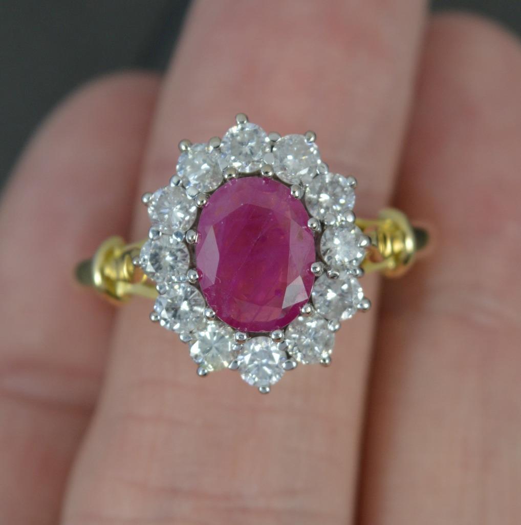10k Yellow Gold Oval Ruby And Diamond Ring - Walmart.com
