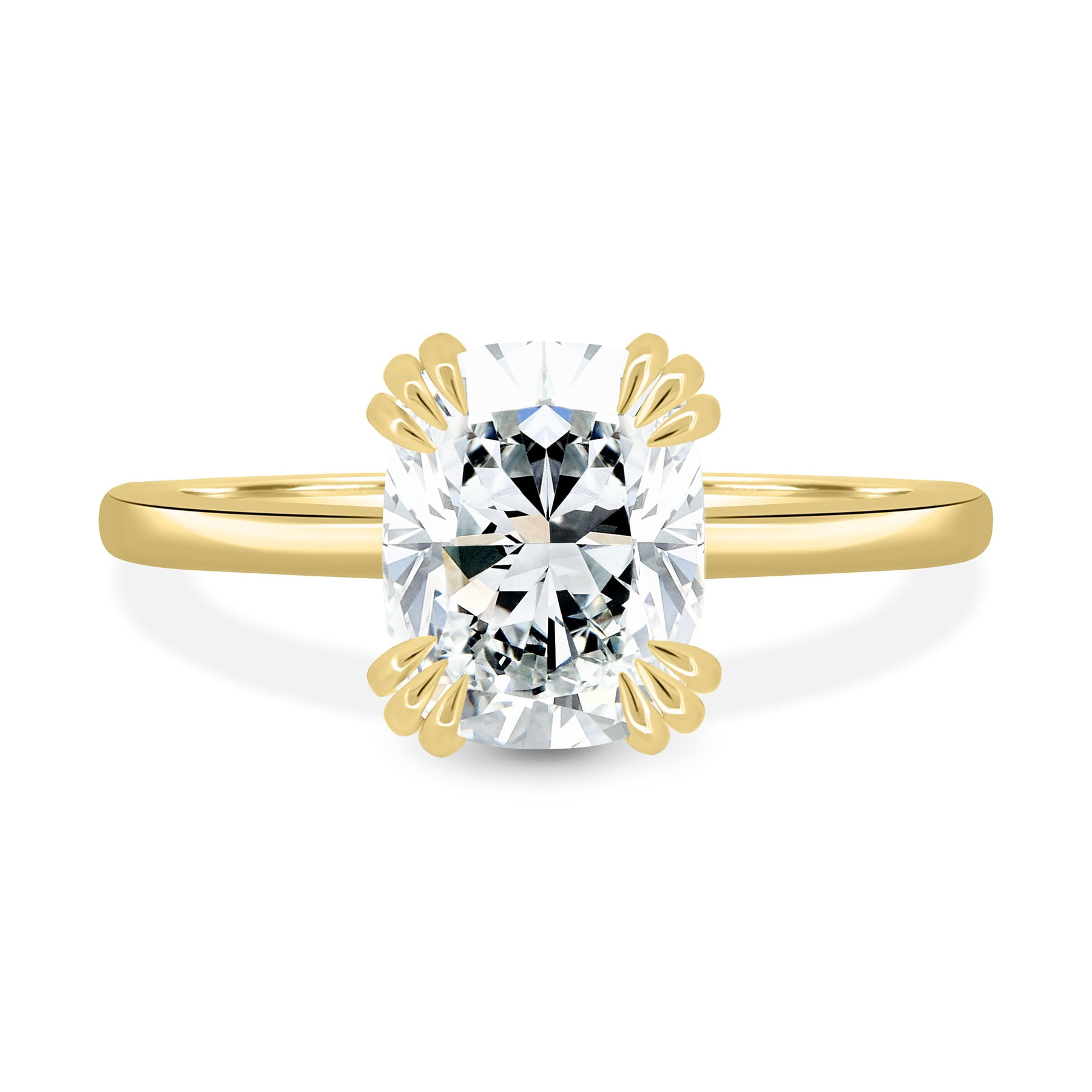 3.00Ct Elongated Cushion Cut Lab-Grown Diamond Solitaire Engagement ...