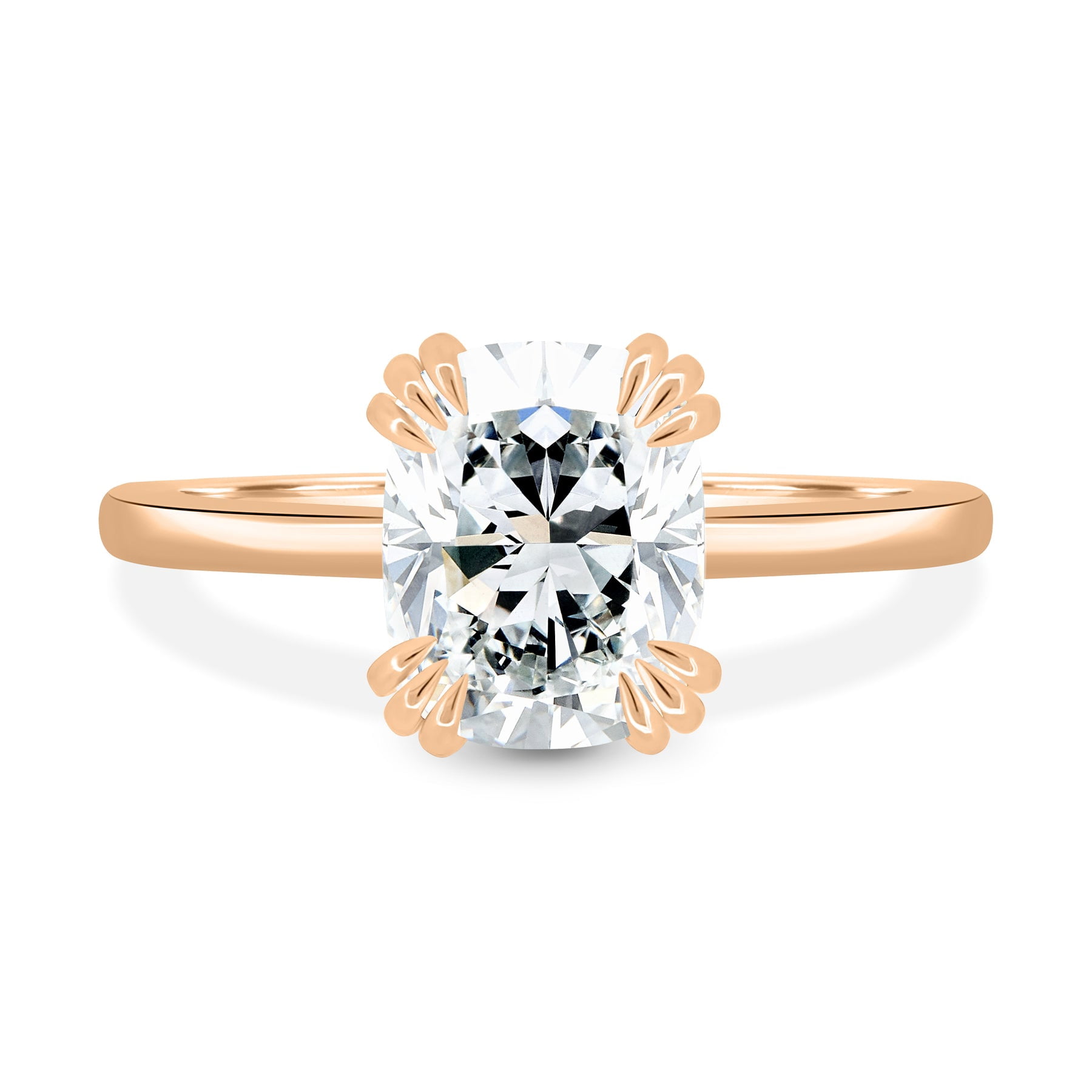 3.00Ct Elongated Cushion Cut Lab-Grown Diamond Solitaire Engagement ...