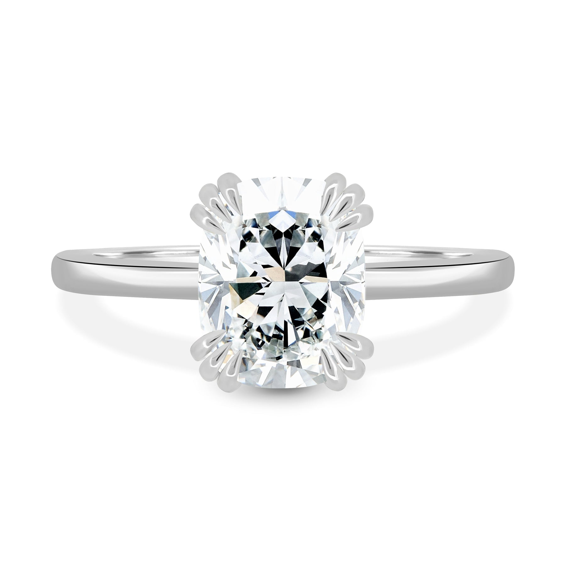 3.00Ct Elongated Cushion Cut Lab-Grown Diamond Solitaire Engagement ...