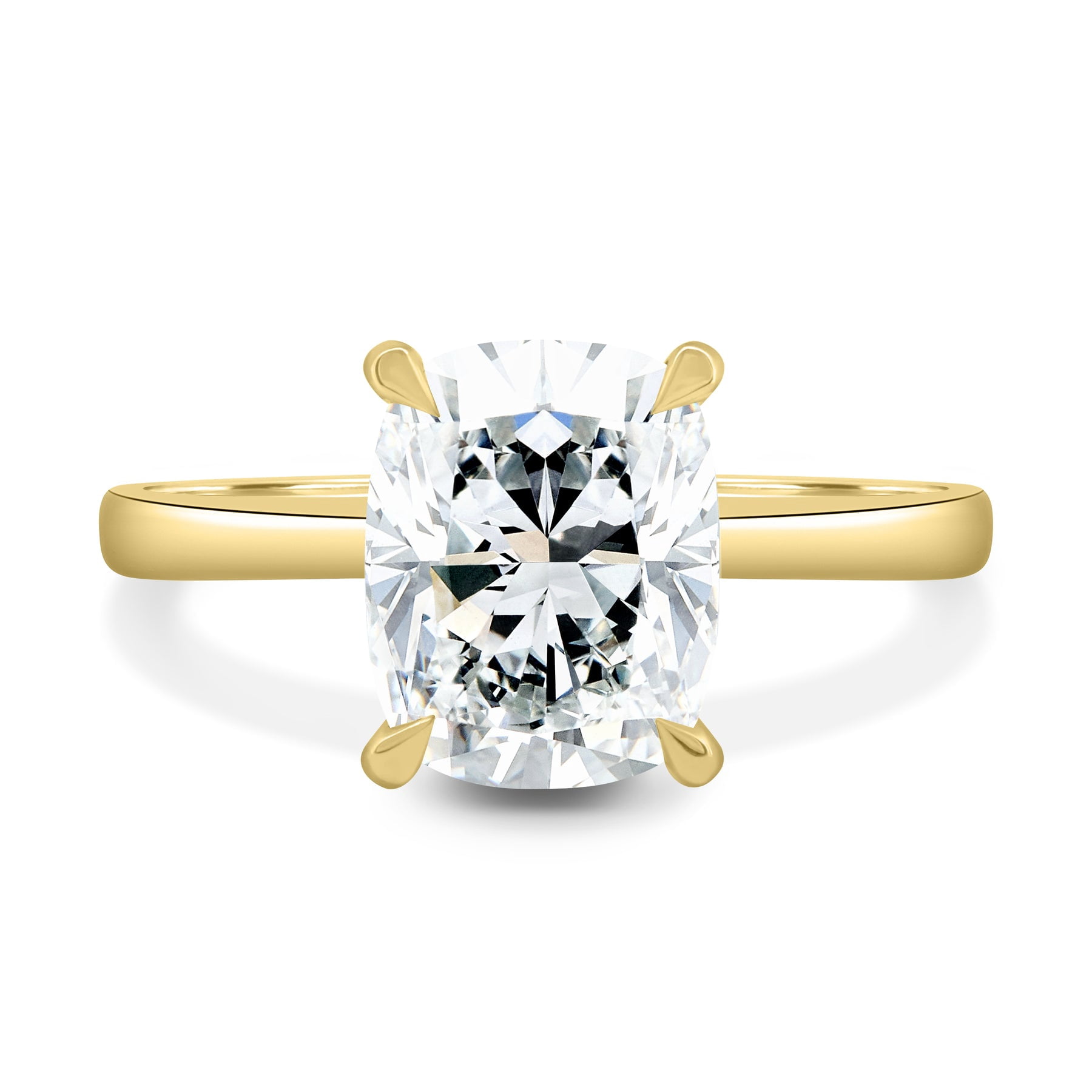 3.00Ct Elongated Cushion Cut Lab-grown diamond Solitaire Engagement ...