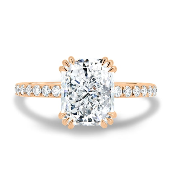 3.00Ct Elongated Cushion Lab-grown diamond Engagement Ring, Triple ...