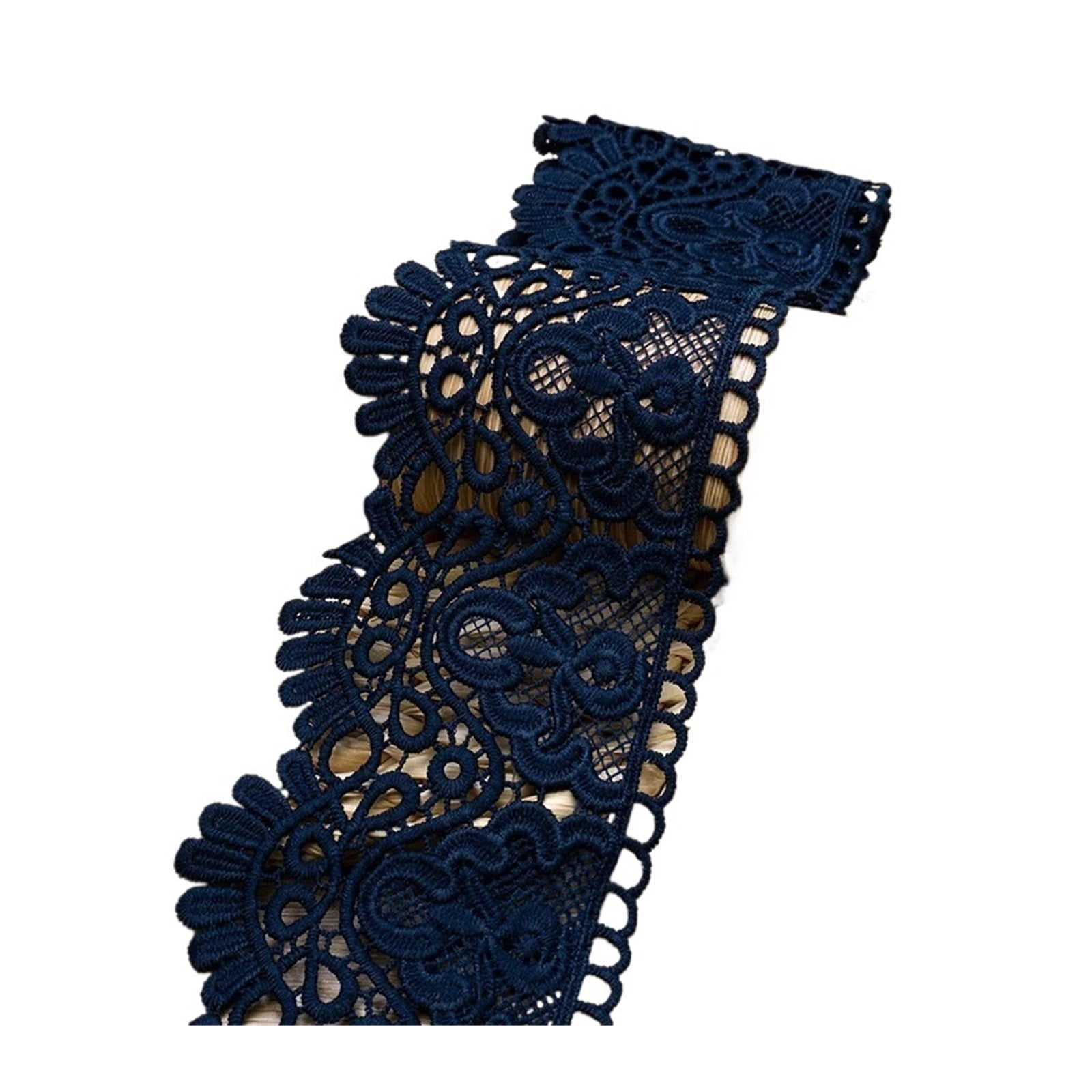 3.0M 10cm Wide Hollow Out Floral Embroidered Elastic Lace DIY Apparel ...