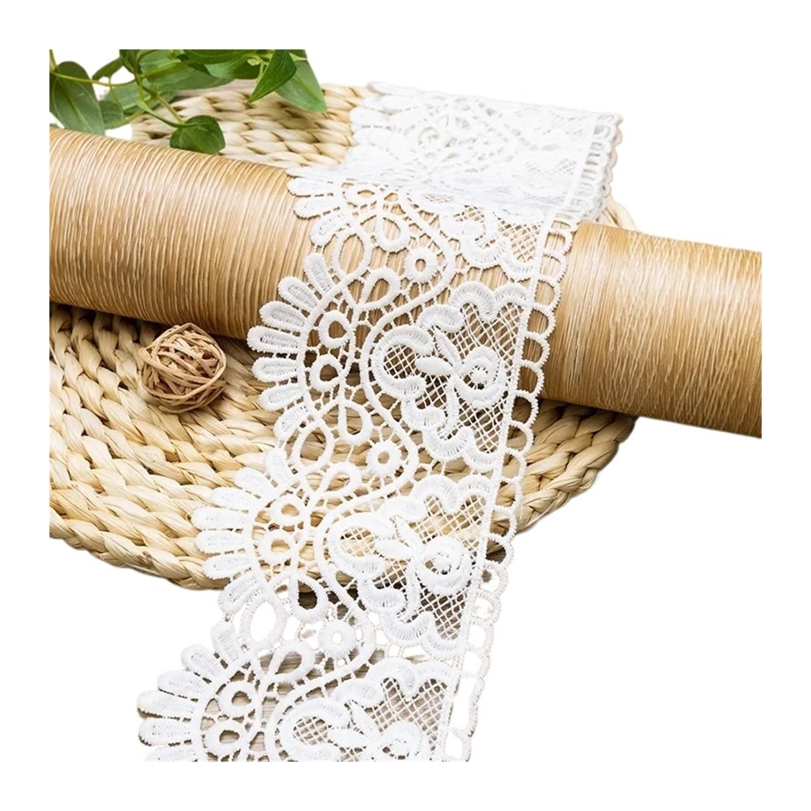 3.0M 10cm Wide Hollow Out Floral Embroidered Elastic Lace DIY Apparel ...