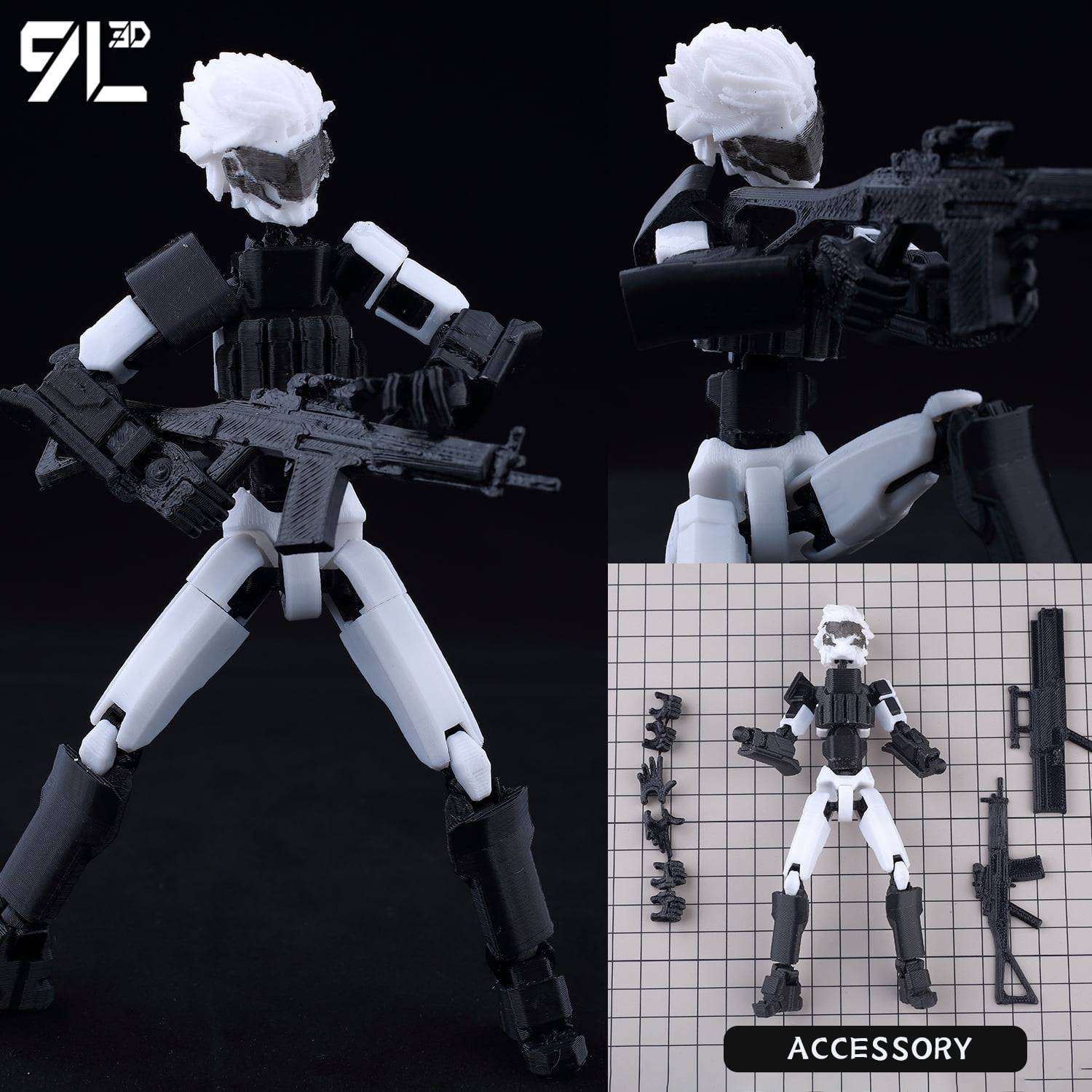 3.0Multi-Jointed Movable Shapeshift Robot T13 Action Lucky Puppets 13 ...