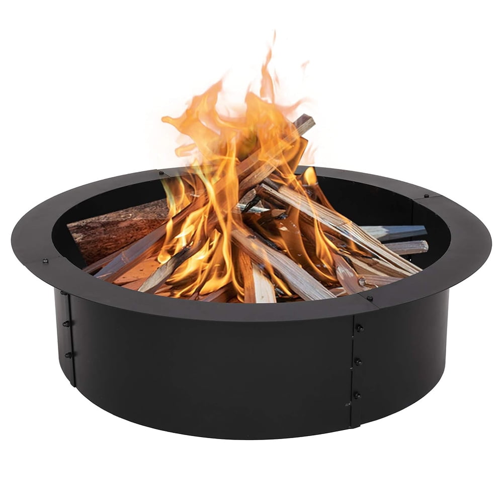 3.0mm Thick Fire Pit Ring, Outdoor Metal Fire Pit Liner, Heavy Duty DIY ...