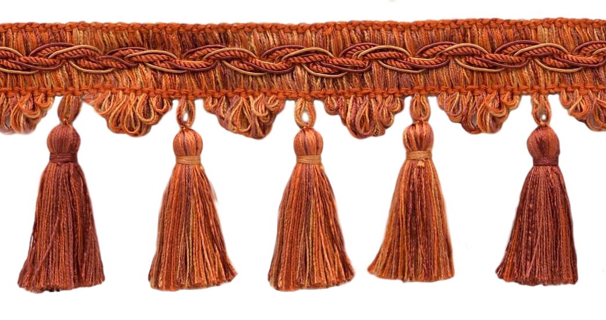 3 1/2" (8.5cm) Veranda Collection Elegant Scalloped Tassel Fringe Trim ...