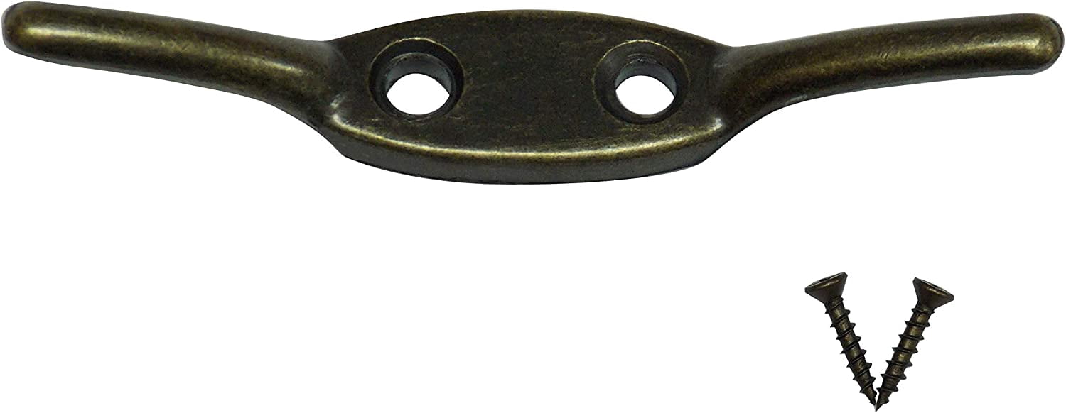 3 1/2" Antique Brass METAL CORD CLEAT for Woven Woods, Roman and ...