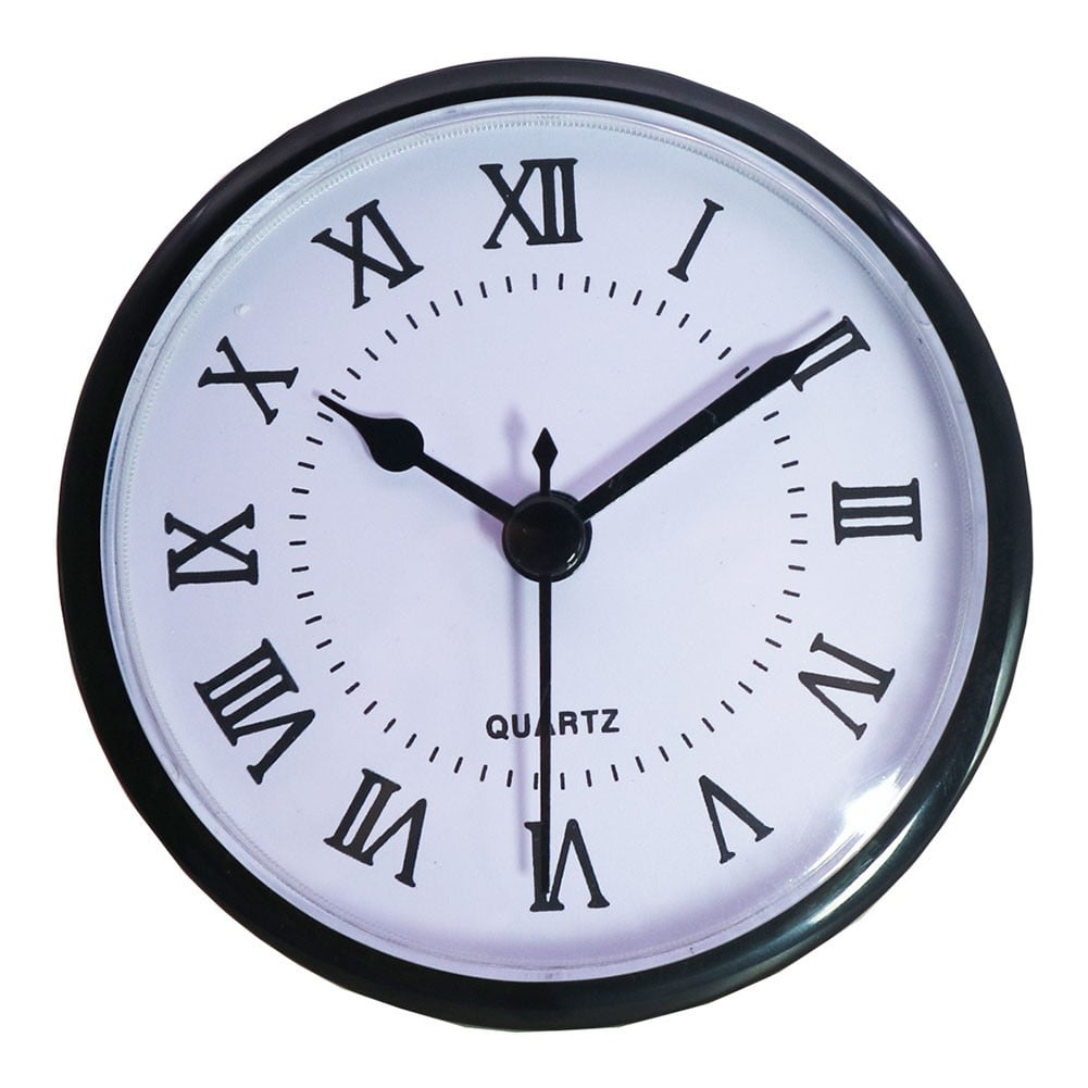 3-1/2 Inch (90mm) Quartz Clock Insert, Roman Numeral Quartz Movement ...