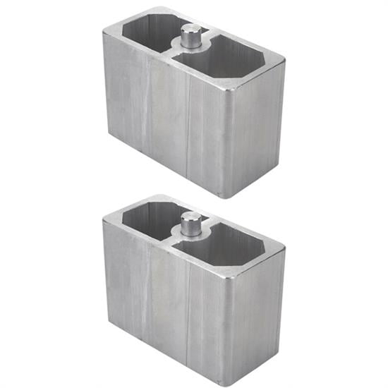 3-1/2 Inch Aluminum Extruded Leaf Spring Lowering Blocks - 2 Pack ...