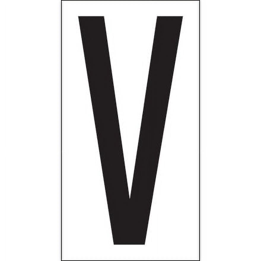 3 1/2" "V" Vinyl Warehouse Letter Labels, Black 50/Case - Walmart.com
