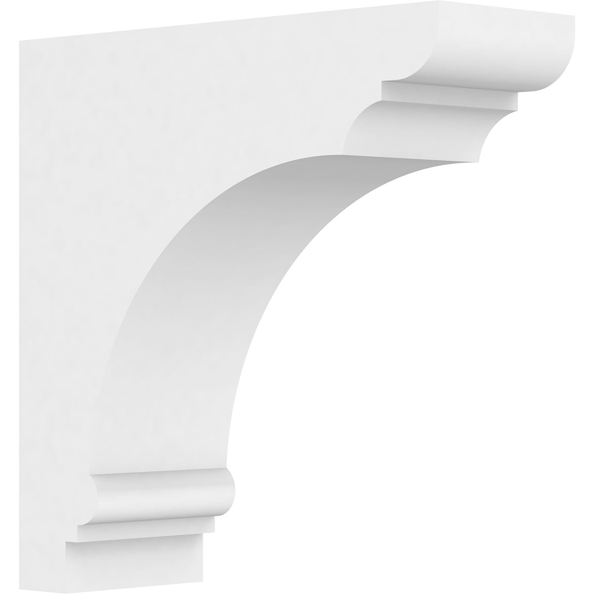 3 1/2"W x 10"D x 10"H Standard Hughes Architectural Grade PVC Bracket ...