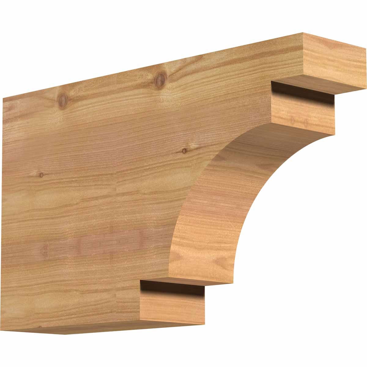 3 1/2"W x 10"H x 16"L Mediterranean Smooth Rafter Tail, Western Red ...