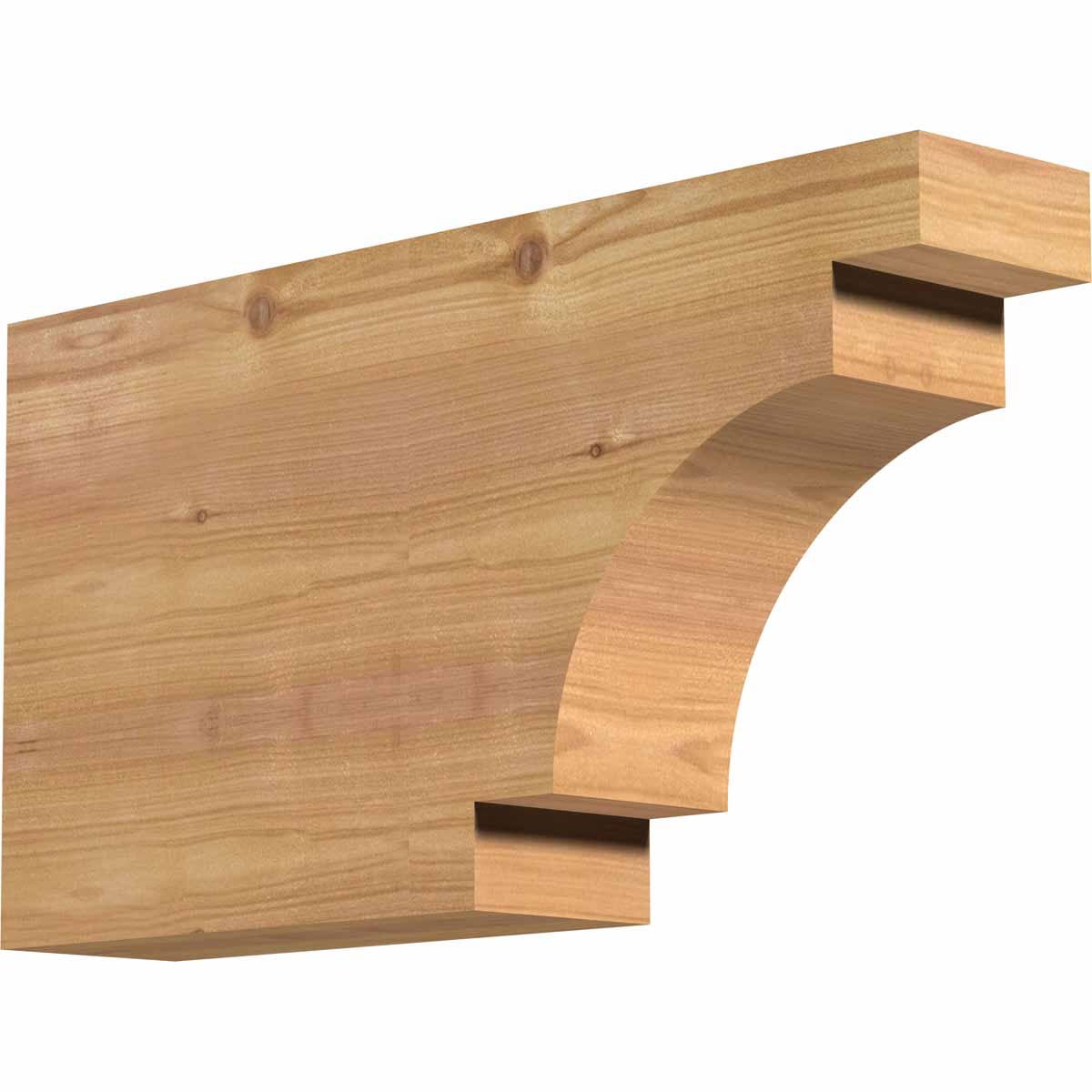 3 1/2"W x 10"H x 18"L Mediterranean Smooth Rafter Tail, Western Red ...