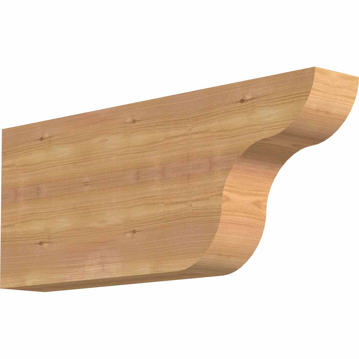 3 1/2"W x 10"H x 24"L Carmel Smooth Rafter Tail, Western Red Cedar ...