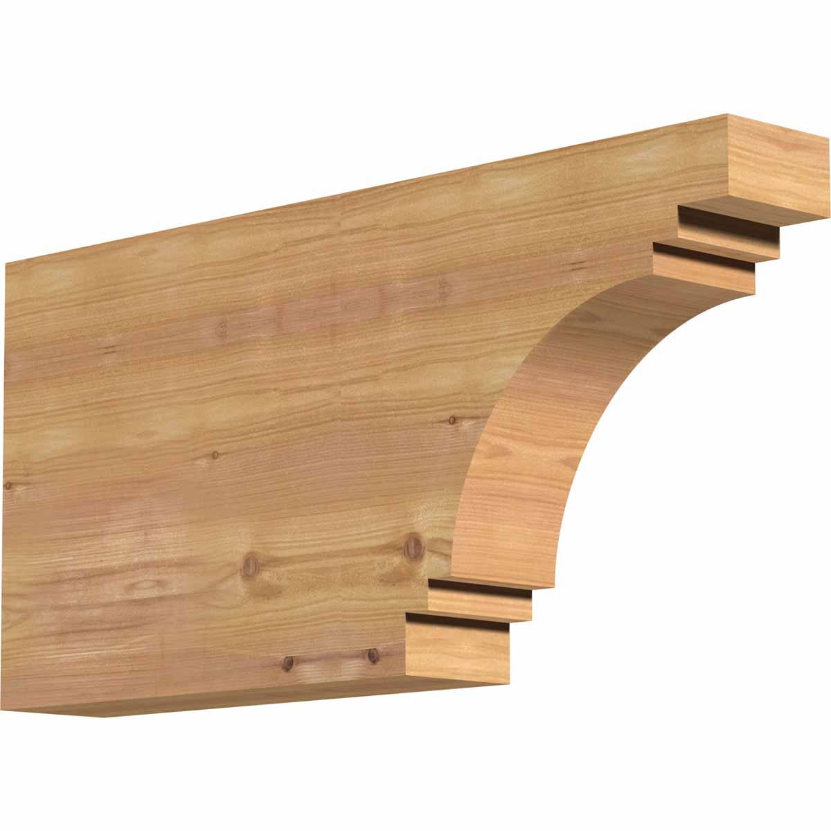 3 1/2"W x 12"H x 24"L Pescadero Smooth Rafter Tail, Western Red Cedar ...