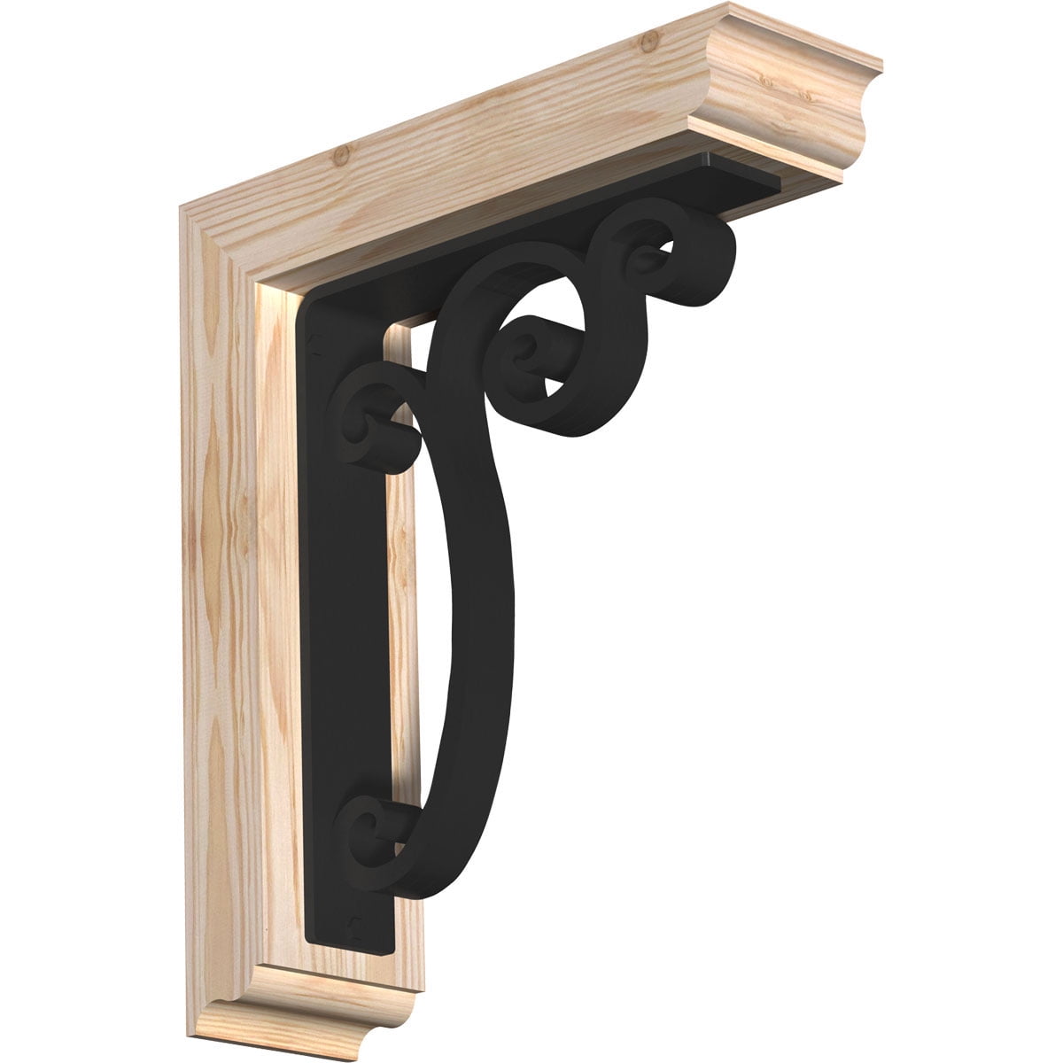 3 1/2"W x 14"D x 16"H Avery Traditional Ironcrest Smooth Bracket ...