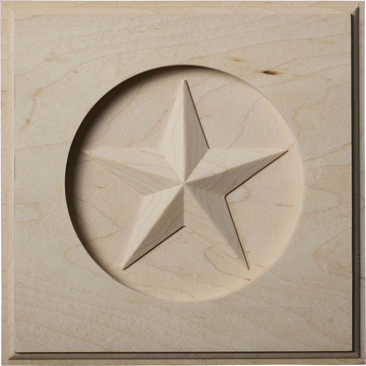 3 1/2"W x 3 1/2"H x 5/8"P Austin Star Rosette, Rubberwood - Walmart.com