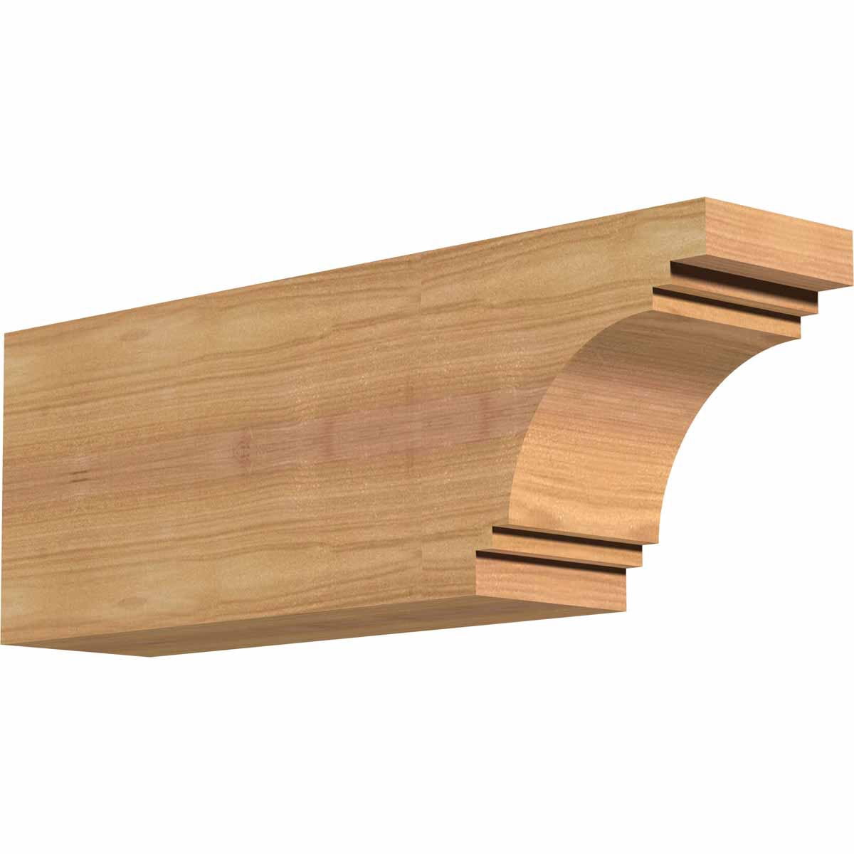 3 1/2"W x 6"H x 16"L Pescadero Smooth Rafter Tail, Western Red Cedar ...